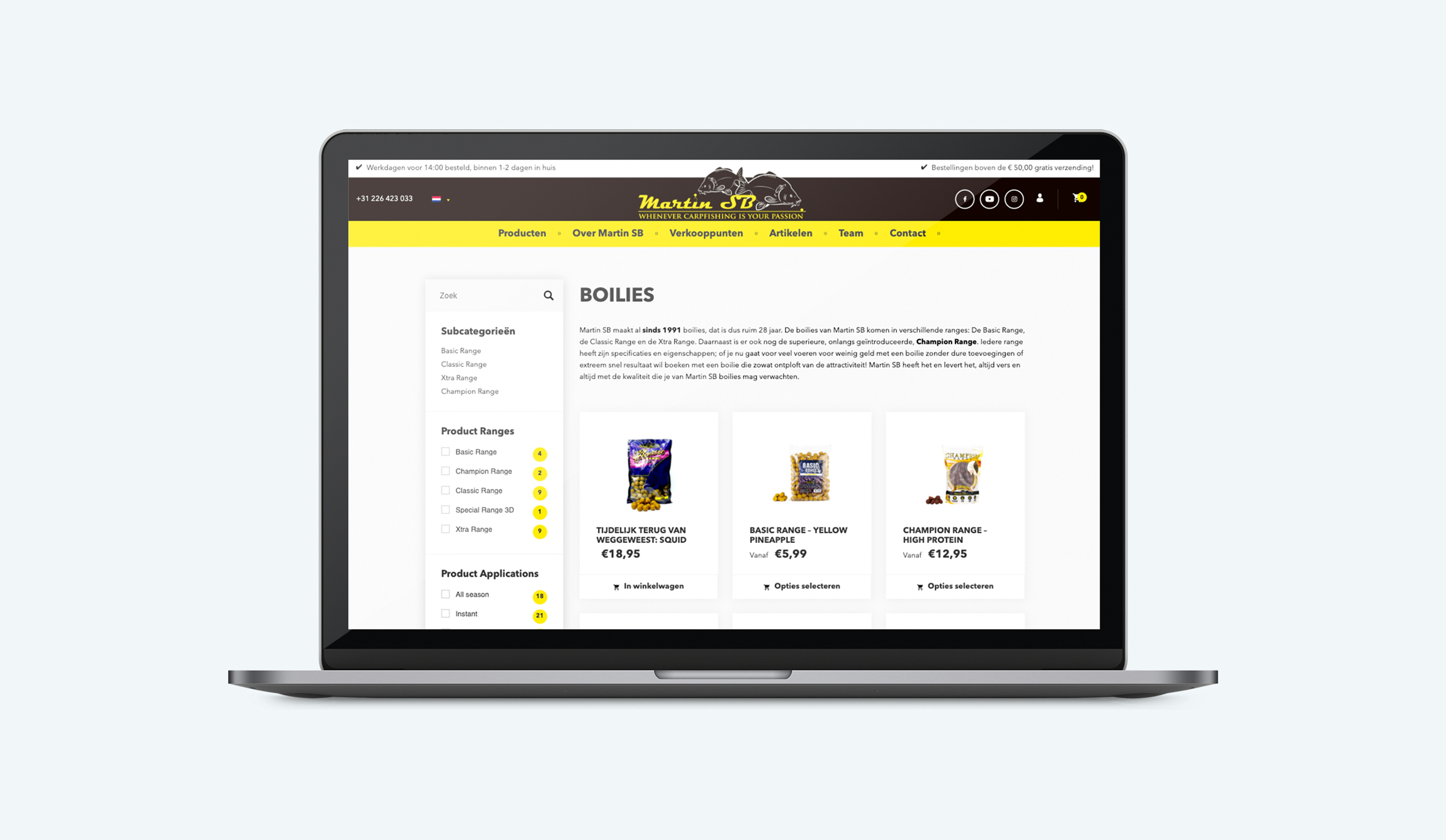 Webshop Martin SB [karper visvoer] - Bakker Interactief